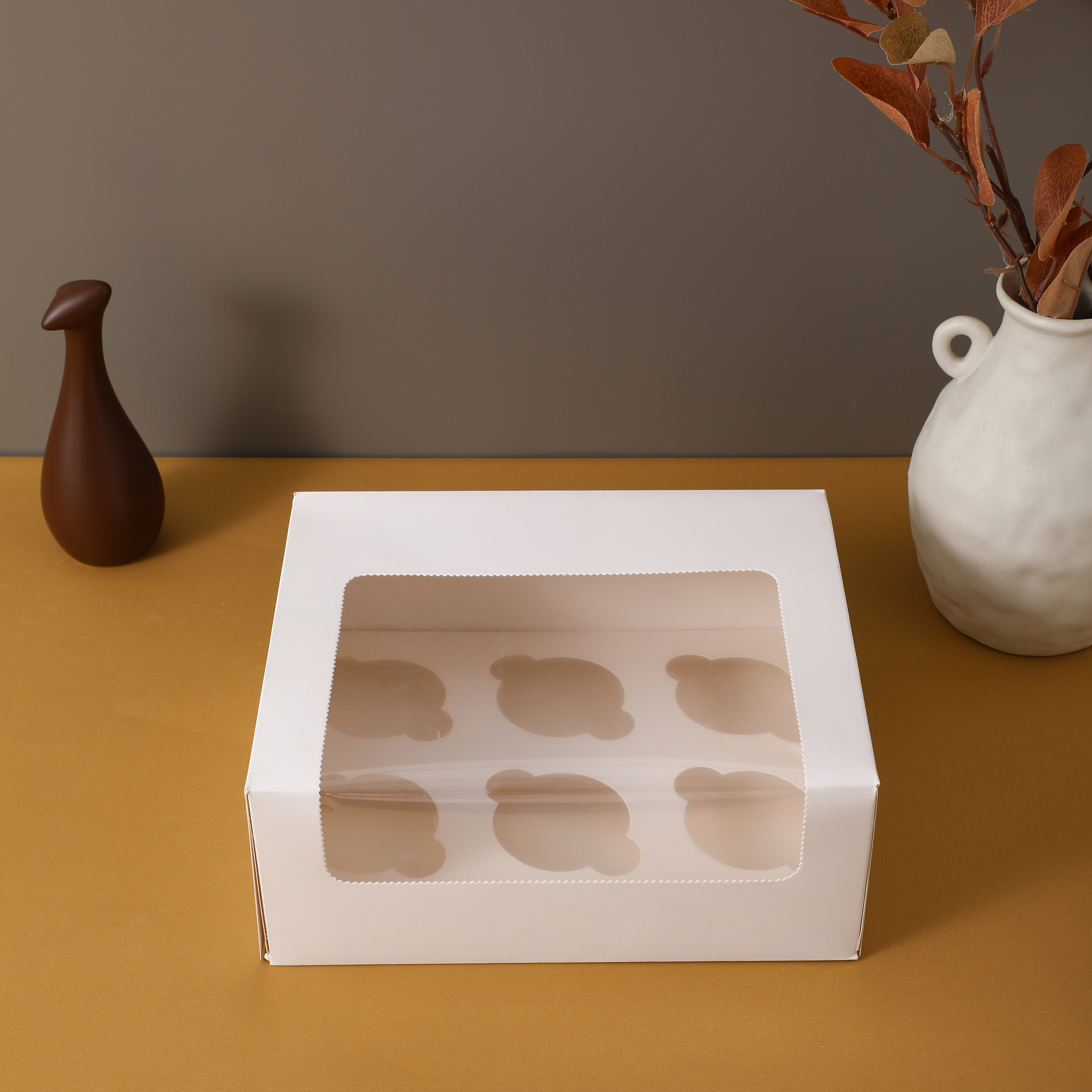 6 Hole Cupcake Box Large Window JCD Packaging 6-hole-cupcake-box-large-window-jcd-packaging