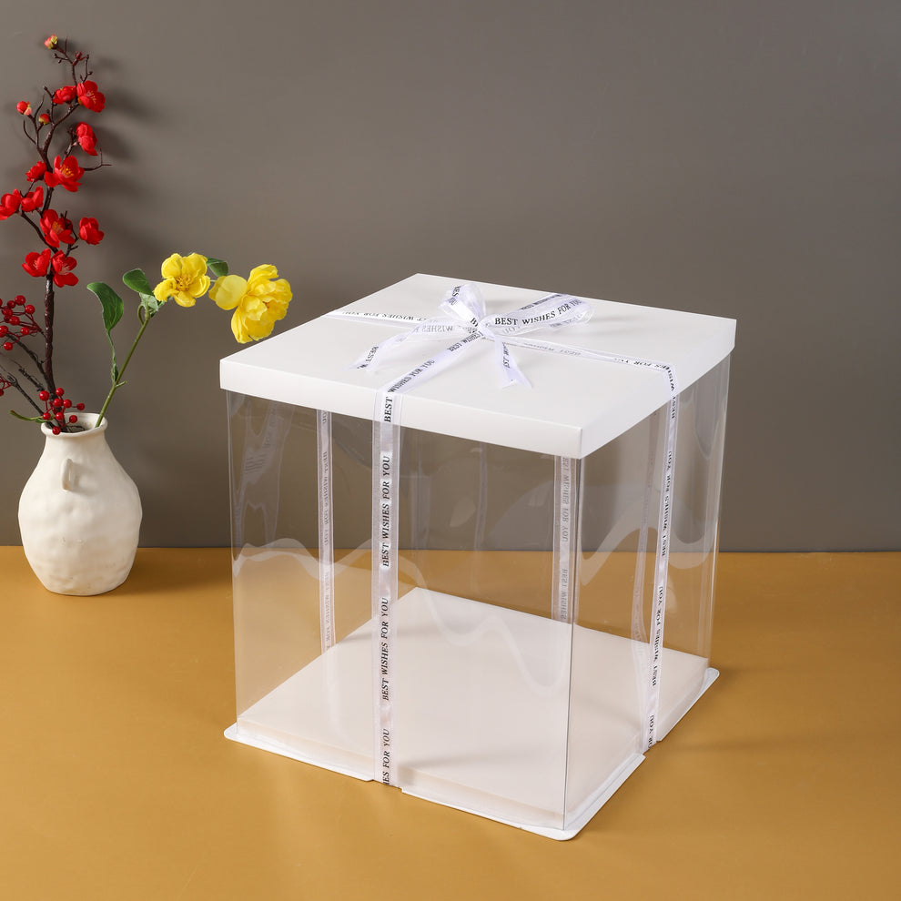 8" PET Tall Clear Cake Box (Square)(Tall) – JCD Packaging