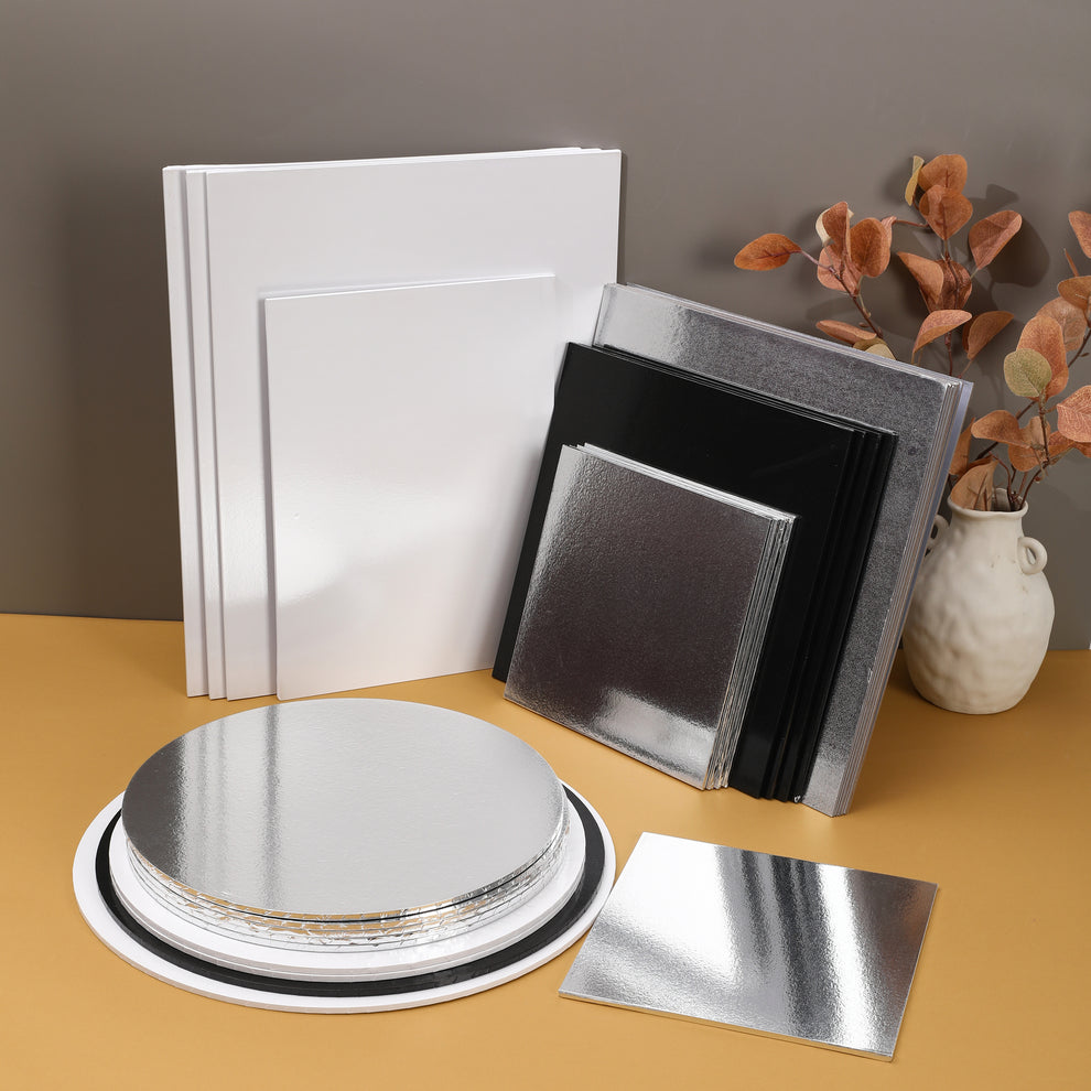 Silver Cardboard Cake Board (3mm Thick) – JCD Packaging